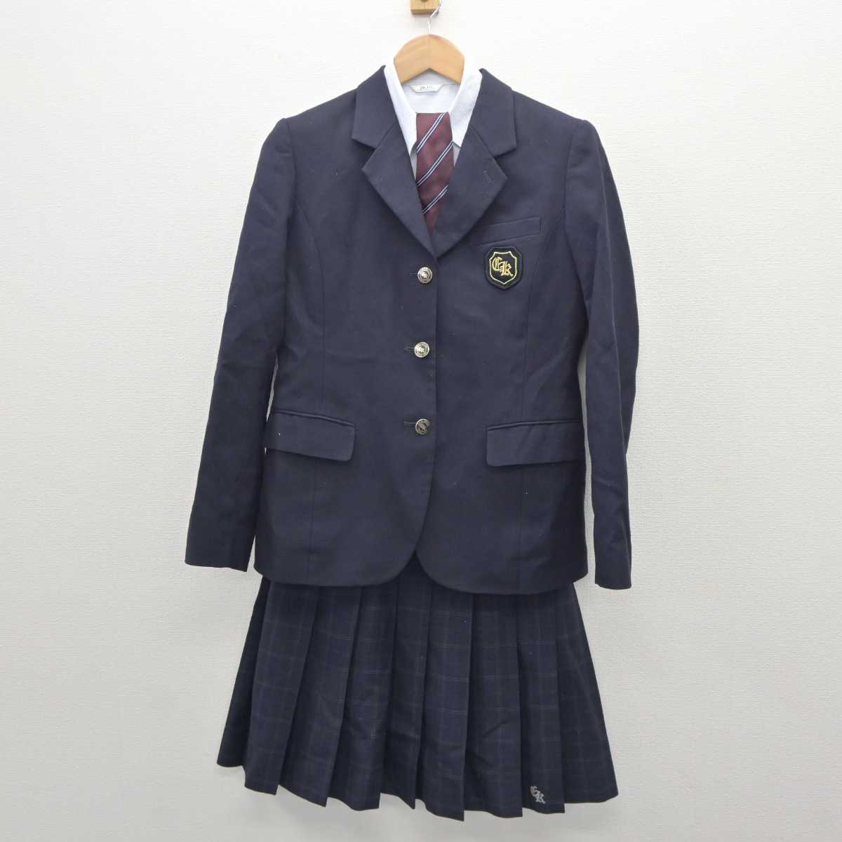 【中古】千葉県 千葉経済付属高等学校 女子制服 4点 ブレザー・シャツ・スカート Sf035676 中古制服通販パレイド