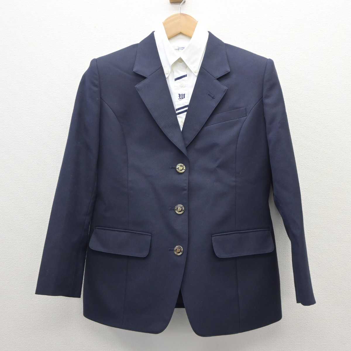 【中古】静岡県 浜松西高等学校 女子制服 2点 ブレザー・シャツ Sf035683 中古制服通販パレイド