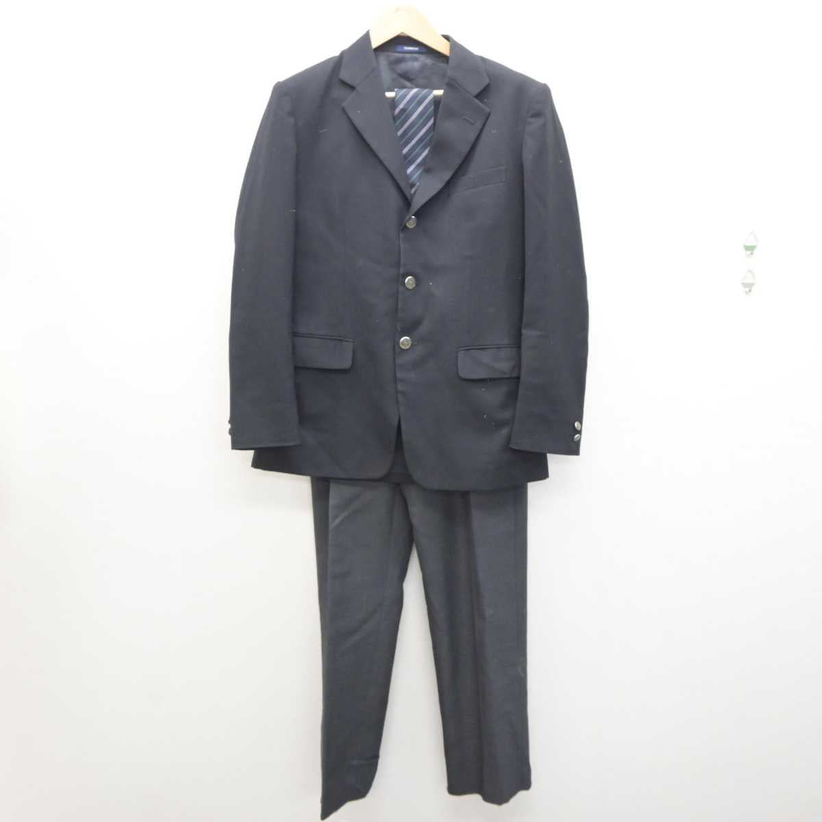 【中古】埼玉県 草加西高等学校 男子制服 3点 ブレザー・ズボン Sf035929 中古制服通販パレイド