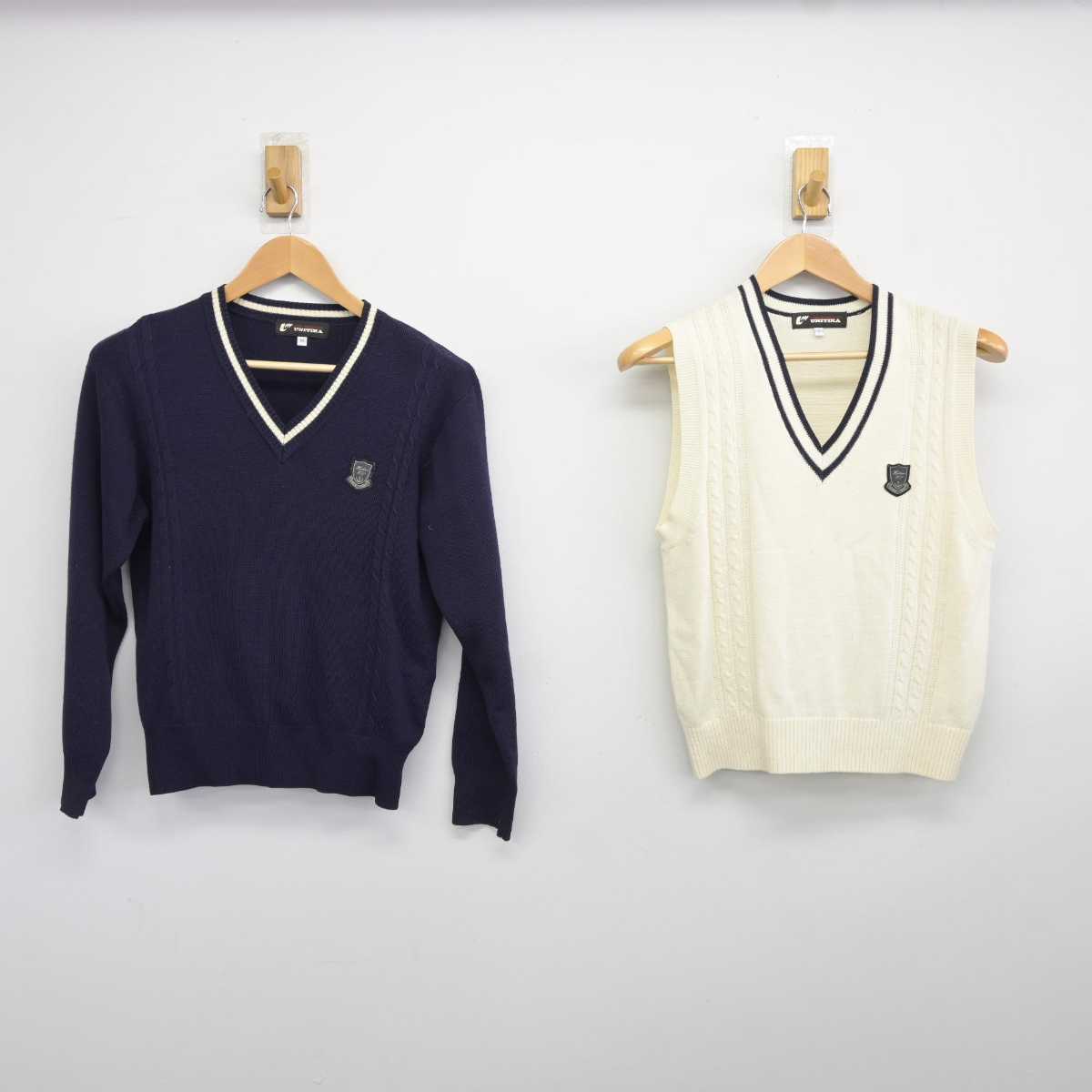 【中古】埼玉県 星野高等学校 女子制服 2点 ニット・ニットベスト Sf039929 中古制服通販パレイド