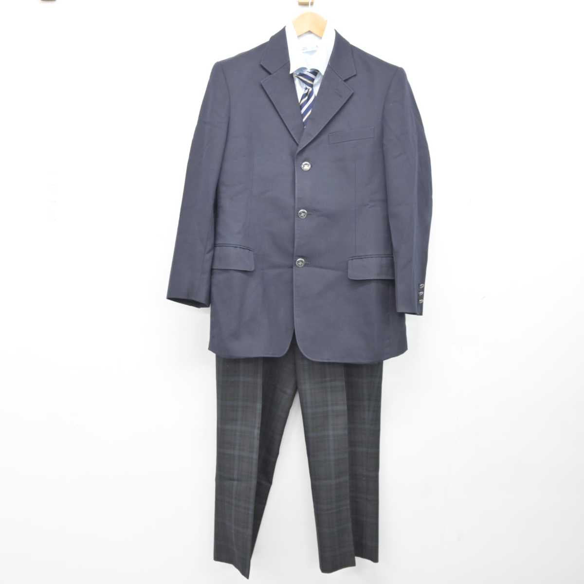 【中古】和歌山県 串本古座高等学校 男子制服 4点 ブレザー・シャツ・ズボン Sf040129 中古制服通販パレイド