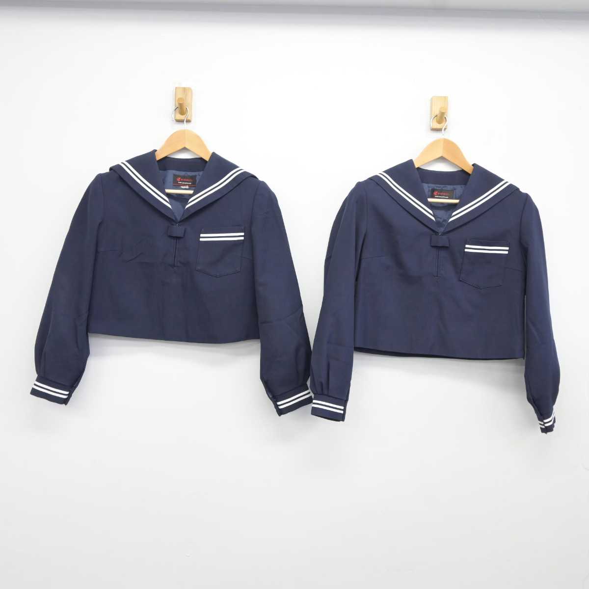 【中古】広島県 尾道市立日比崎中学校 女子制服 2点 セーラー服 Sf040570 中古制服通販パレイド