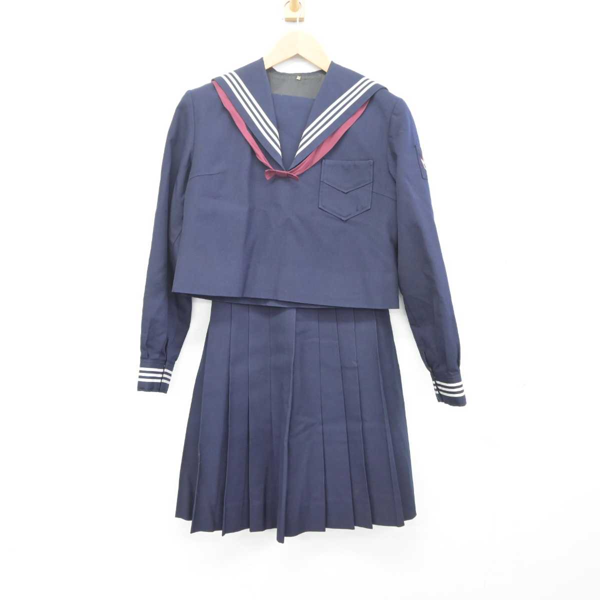 【中古】静岡県 静岡英和女学院高等学校 女子制服 3点 セーラー服・スカート Sf040943 中古制服通販パレイド