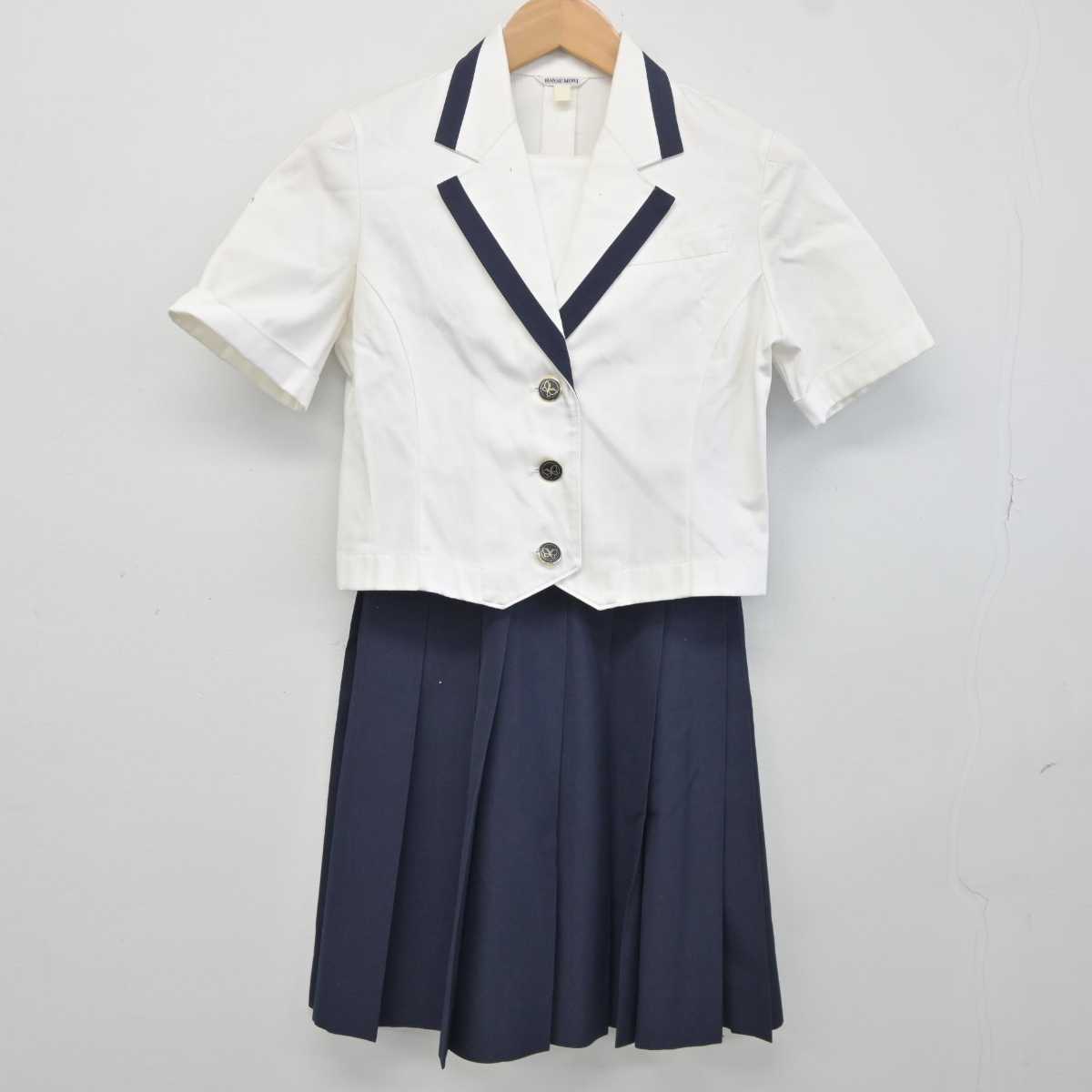 【中古】広島県 安田女子中学高等学校 女子制服 2点 シャツ・スカート Sf041799 中古制服通販パレイド