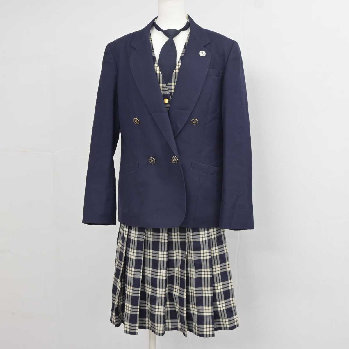 【中古】宮城県 聖和学園高等学校 女子制服 5点 ブレザー・ベスト・スカート Sf042007 中古制服通販パレイド