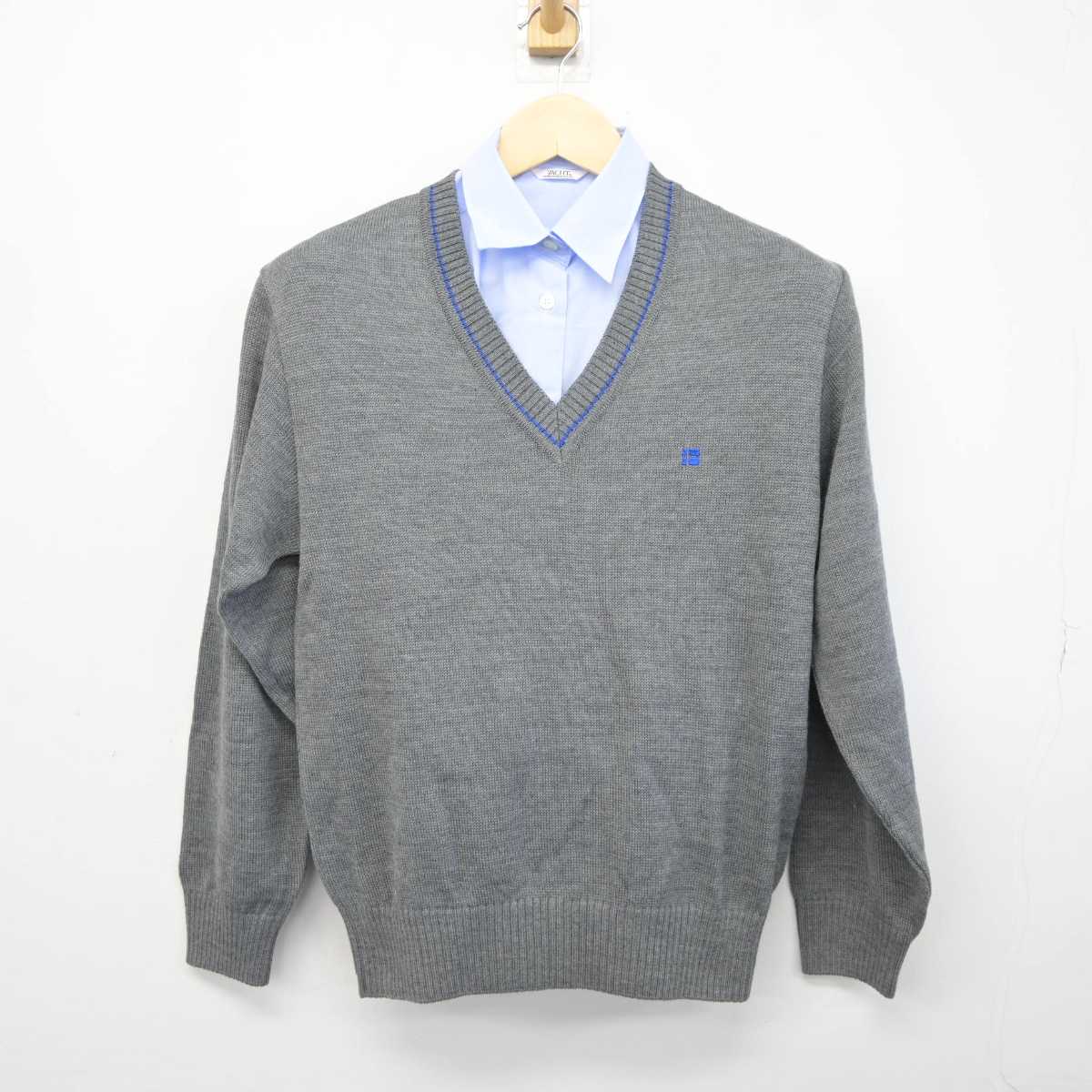 【中古】埼玉県 叡明高等学校 女子制服 3点 ニット・シャツ Sf042033 中古制服通販パレイド