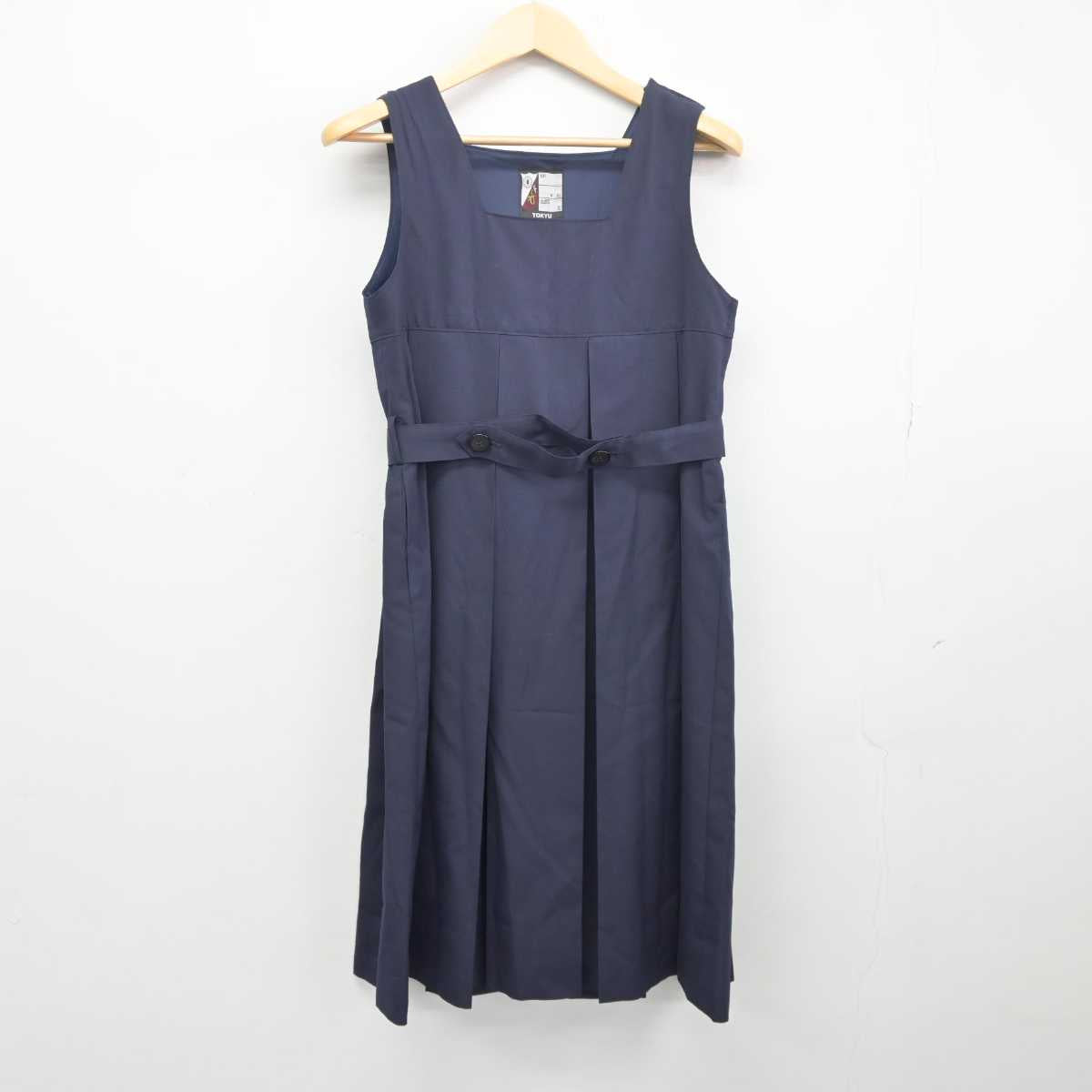 【中古】長野県 長野清泉女学院中学･高等学校 女子制服 1点 ジャンパースカート Sf042281 中古制服通販パレイド