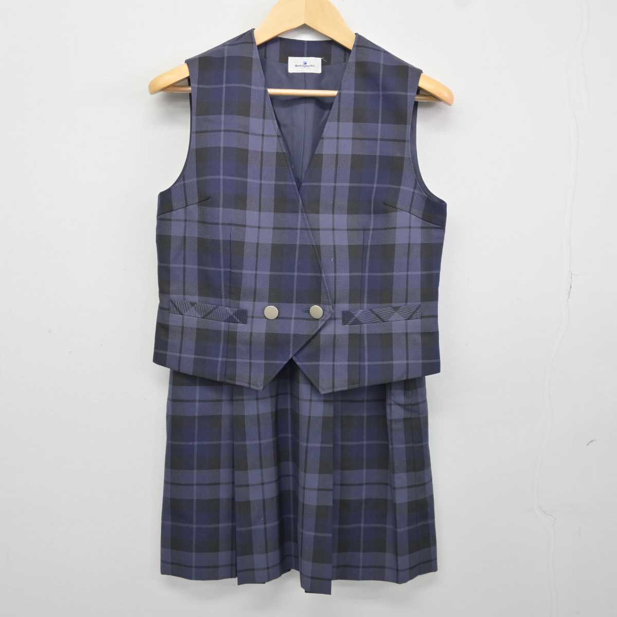【中古】神奈川県 東永谷中学校 女子制服 2点 ベスト・スカート Sf042661 中古制服通販パレイド
