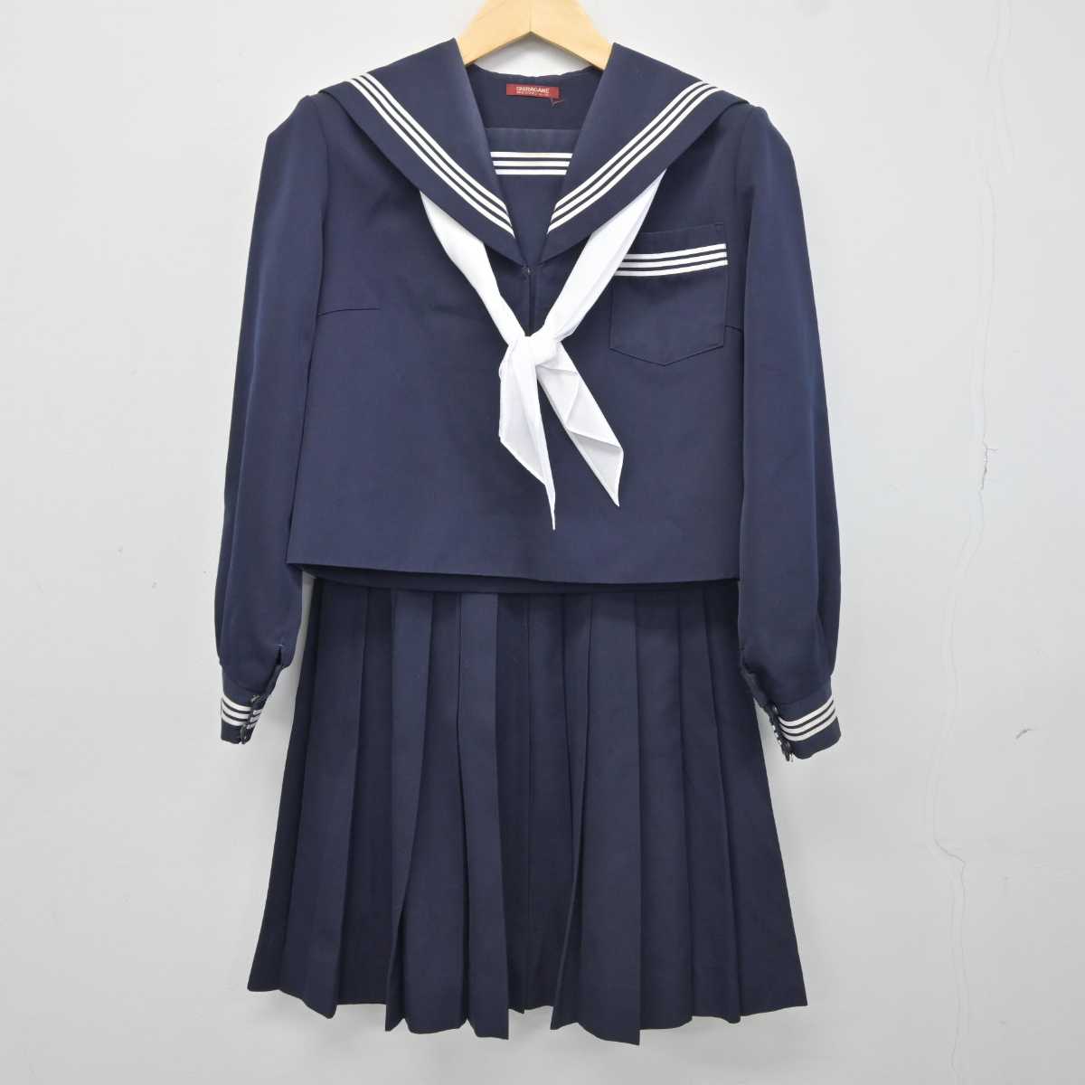 【中古】山口県 柳井高等学校 女子制服 4点 セーラー服・スカート・スカート Sf043073 中古制服通販パレイド