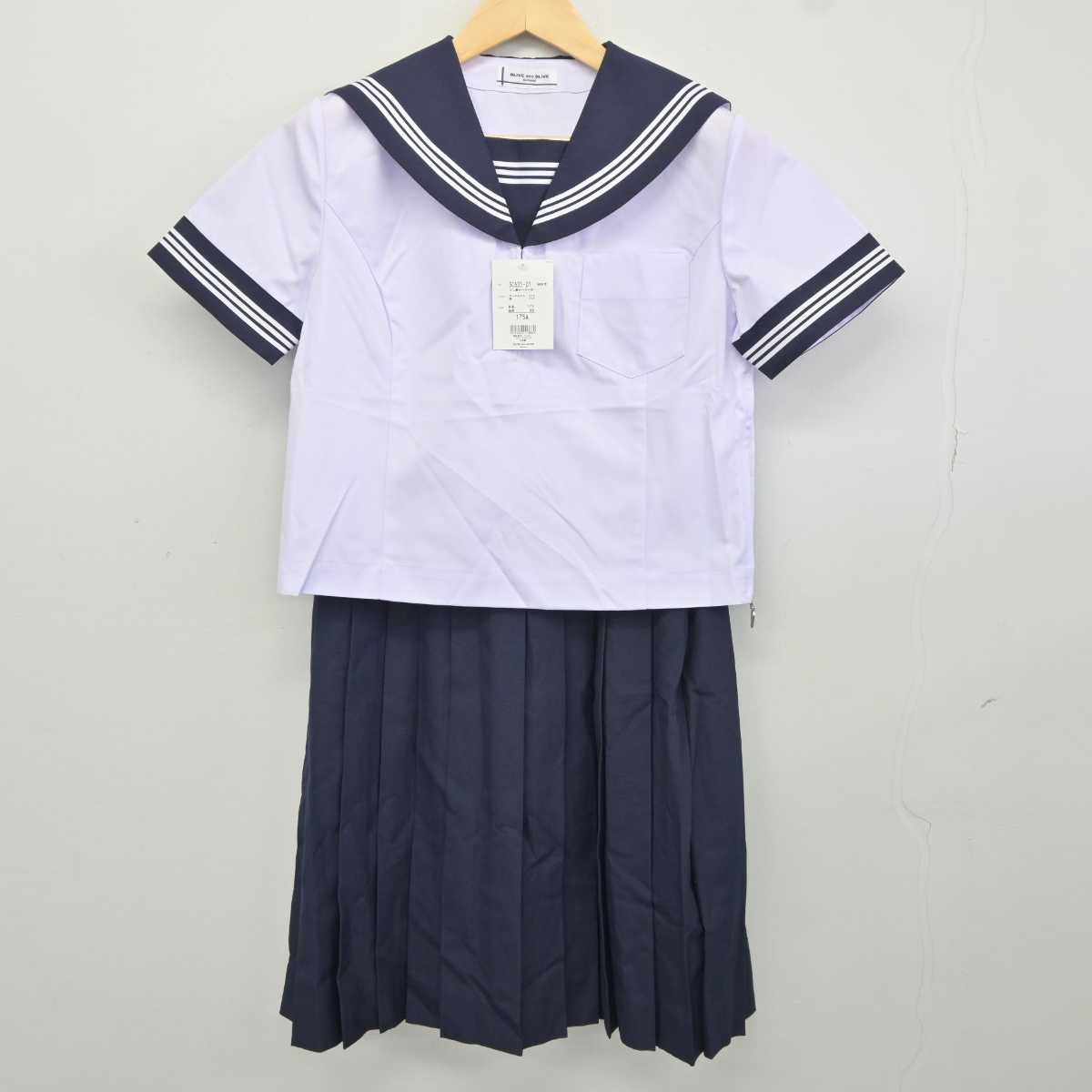 【中古】茨城県 東海南中学校 女子制服 3点 セーラー服・スカート Sf043912 中古制服通販パレイド