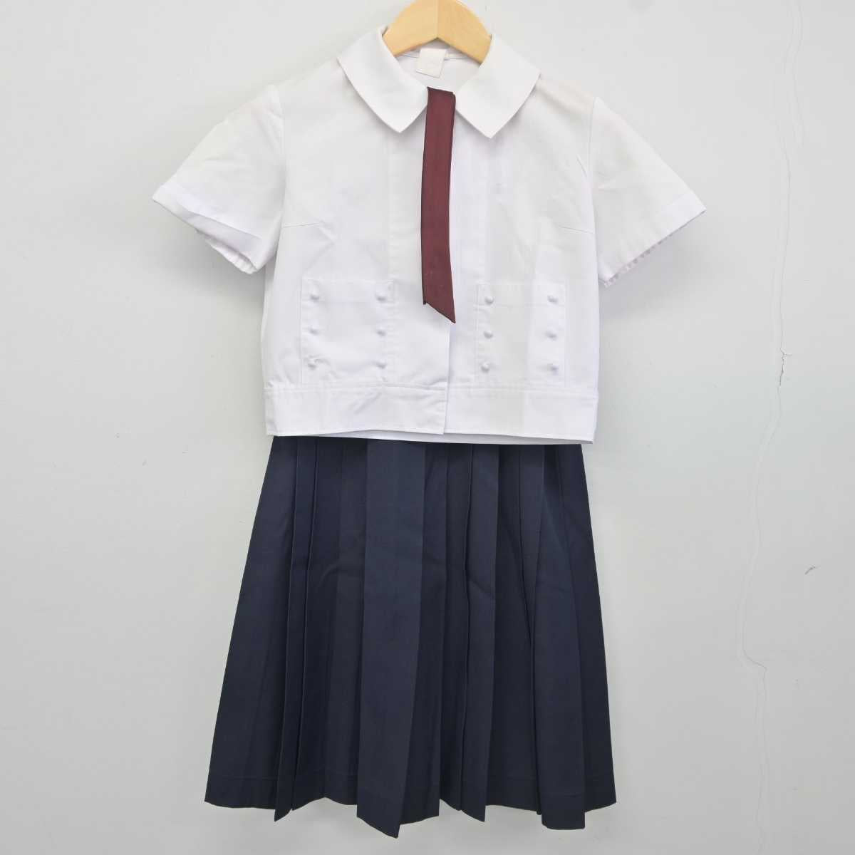 【中古】奈良県 帝塚山高等学校 女子制服 3点 シャツ・スカート Sf043941 中古制服通販パレイド