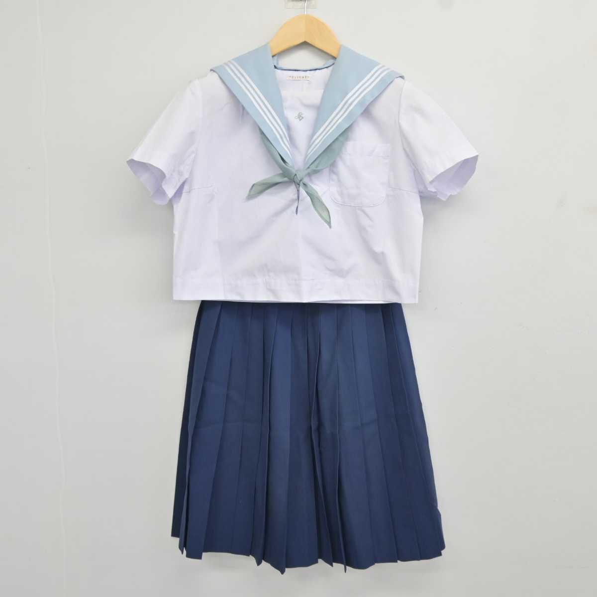 【中古】愛知県 愛知淑徳中学校高等学校 女子制服 3点 セーラー服・スカート Sf043981 中古制服通販パレイド