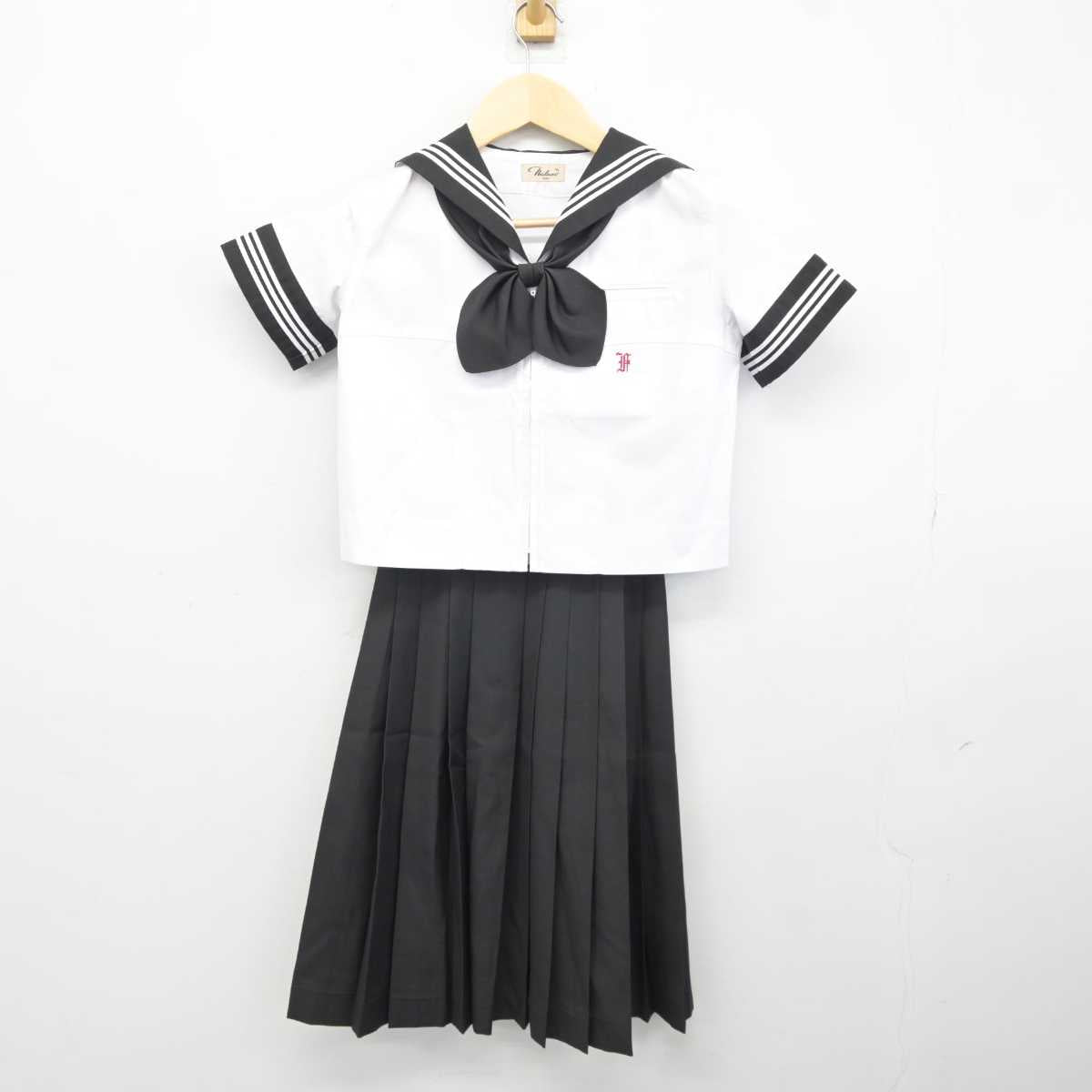 【中古】東京都 富士見中学高等学校 女子制服 4点 セーラー服・スカート Sf044019 中古制服通販パレイド