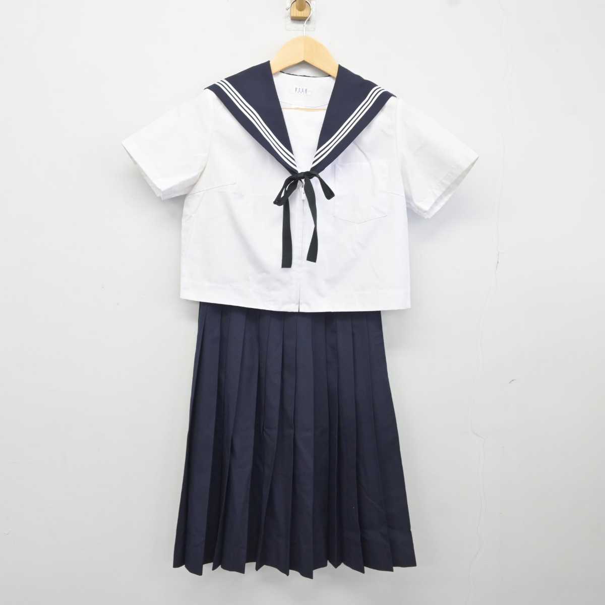 【中古】愛知県 尾西第二中学校 女子制服 4点 セーラー服・スカート Sf044079 中古制服通販パレイド