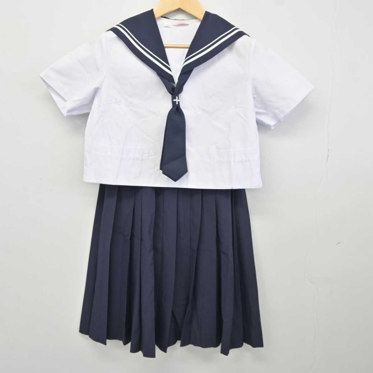 【中古】山形県 山形市立第十中学校 女子制服 5点 セーラー服・セーラー服・スカート Sf044172 中古制服通販パレイド