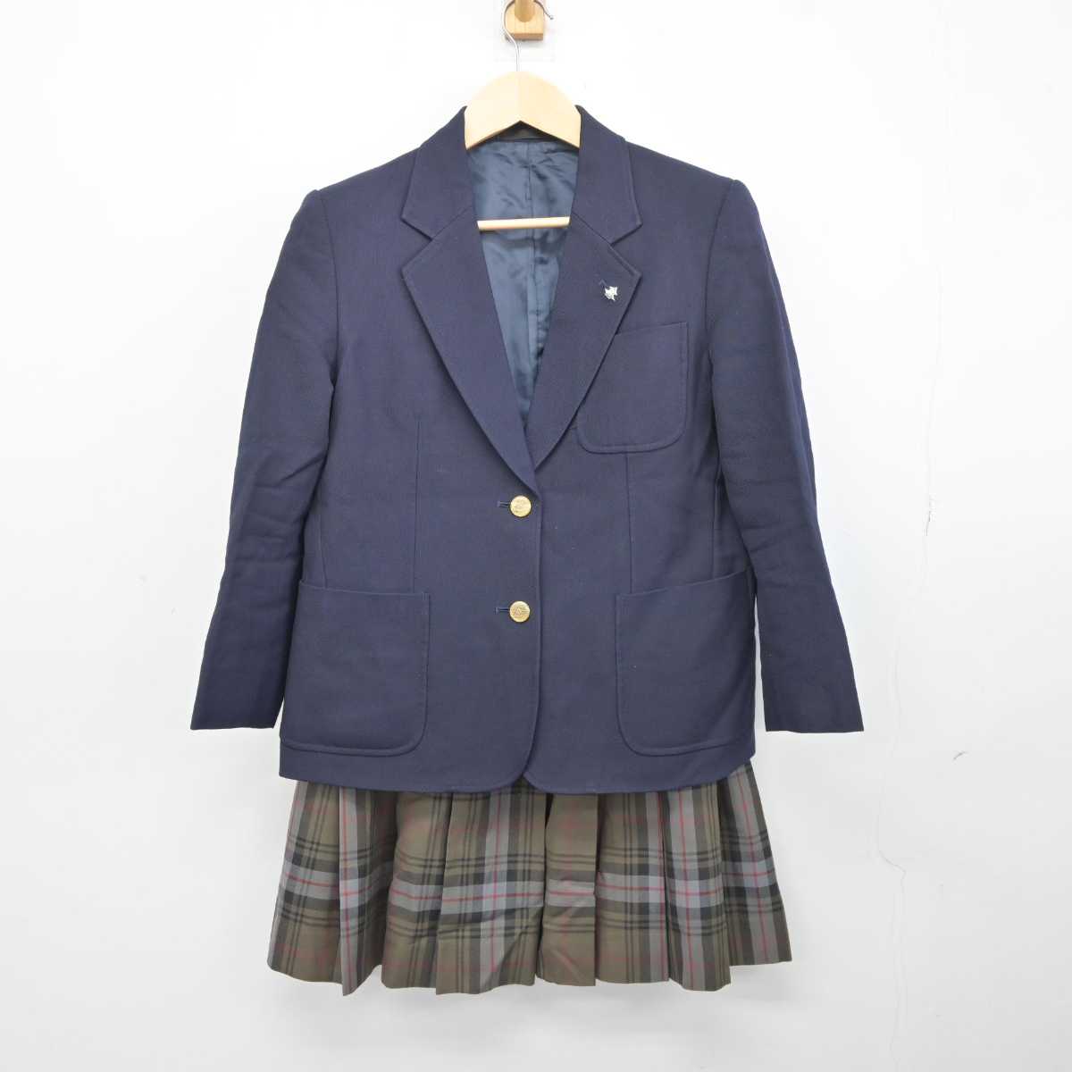 【中古】千葉県 千城台高等学校 女子制服 3点 ブレザー・ベスト・スカート Sf044208 中古制服通販パレイド