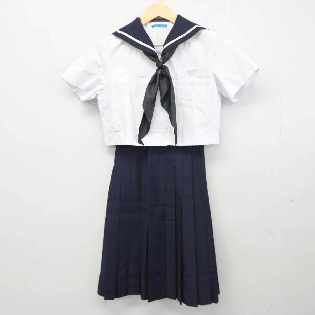【中古】北海道 北星学園女子中学高等学校 女子制服 4点 セーラー服・スカート Sf044241 中古制服通販パレイド