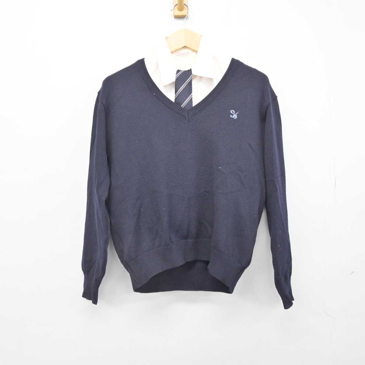 【中古】東京都 八雲学園中学校高等学校 女子制服 3点 ニット・シャツ Sf044422 中古制服通販パレイド