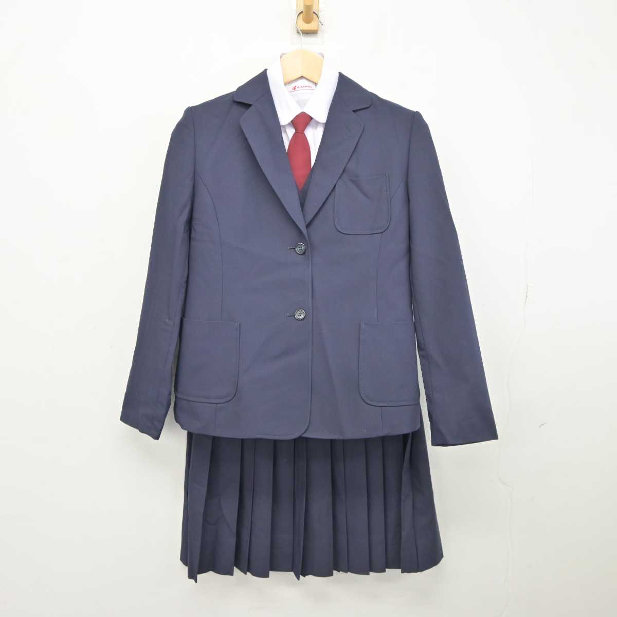 【中古】千葉県 幸町第二中学校 女子制服 5点 ブレザー・ベスト・シャツ・スカート Sf044771 中古制服通販パレイド