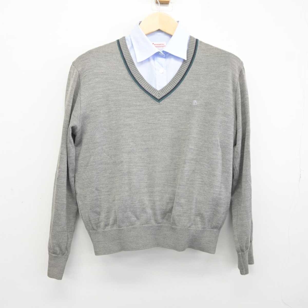 【中古】東京都 文京学院大学女子高等学校 女子制服 2点 シャツ・ニット Sf044889 中古制服通販パレイド