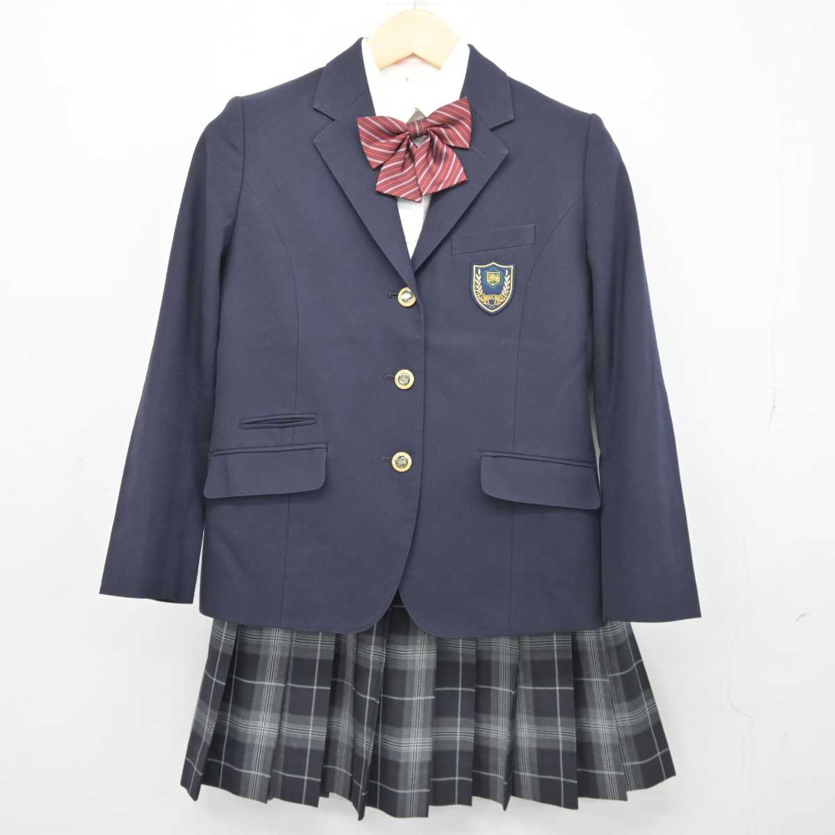 【中古】東京都 実践学園高等学校 女子制服 4点 ブレザー・シャツ・スカート Sf044969 中古制服通販パレイド