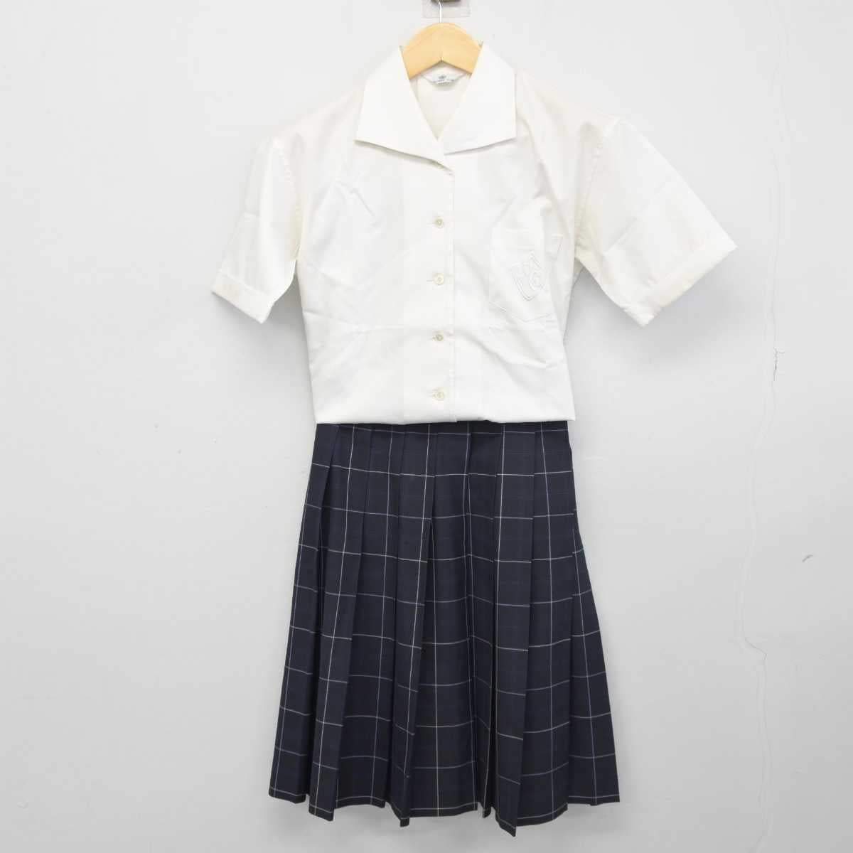 【中古】神奈川県 横浜女学院中学校 女子制服 2点 シャツ・スカート Sf045027 中古制服通販パレイド