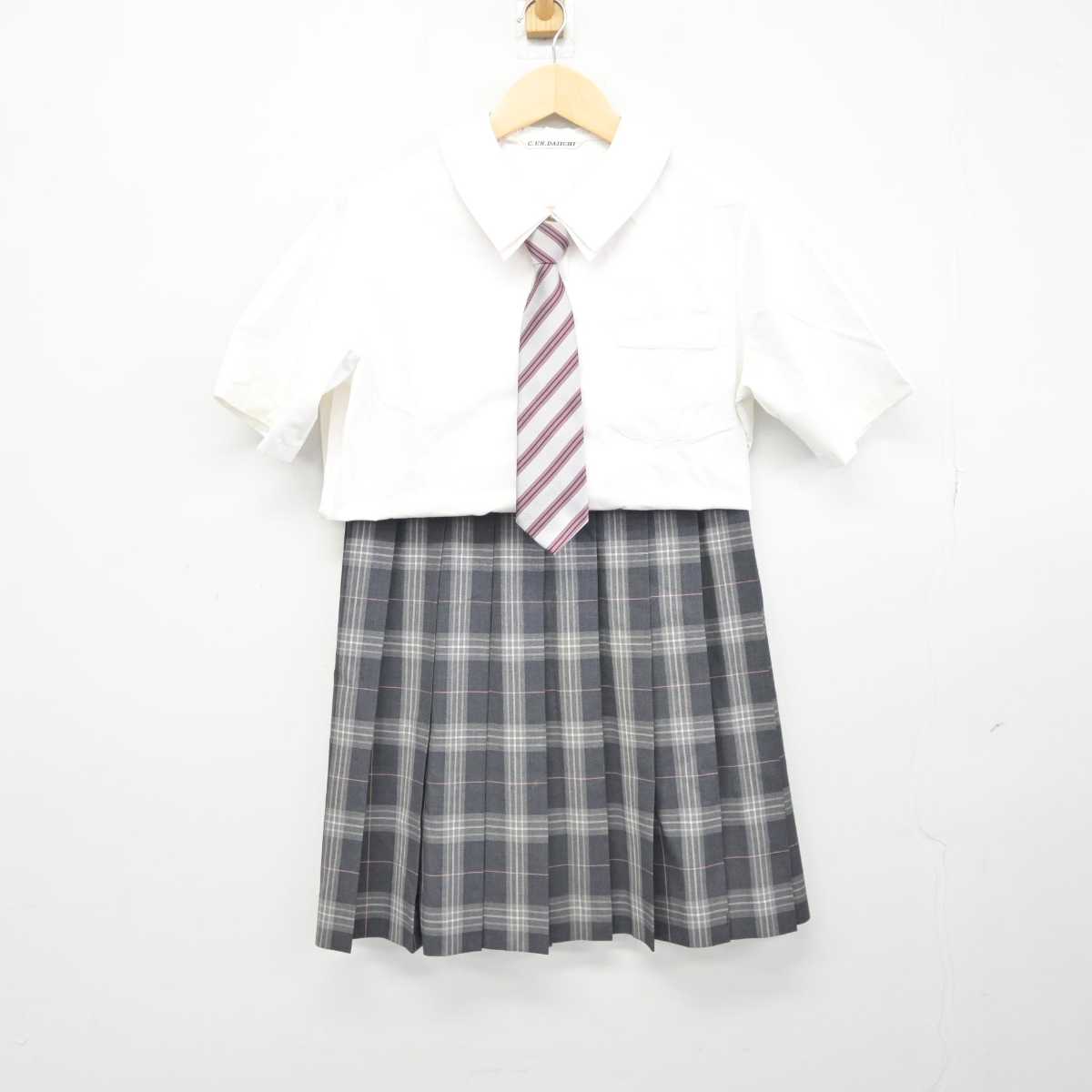 【中古】愛知県 中部大学第一高等学校 女子制服 3点 シャツ・スカート Sf045117 中古制服通販パレイド