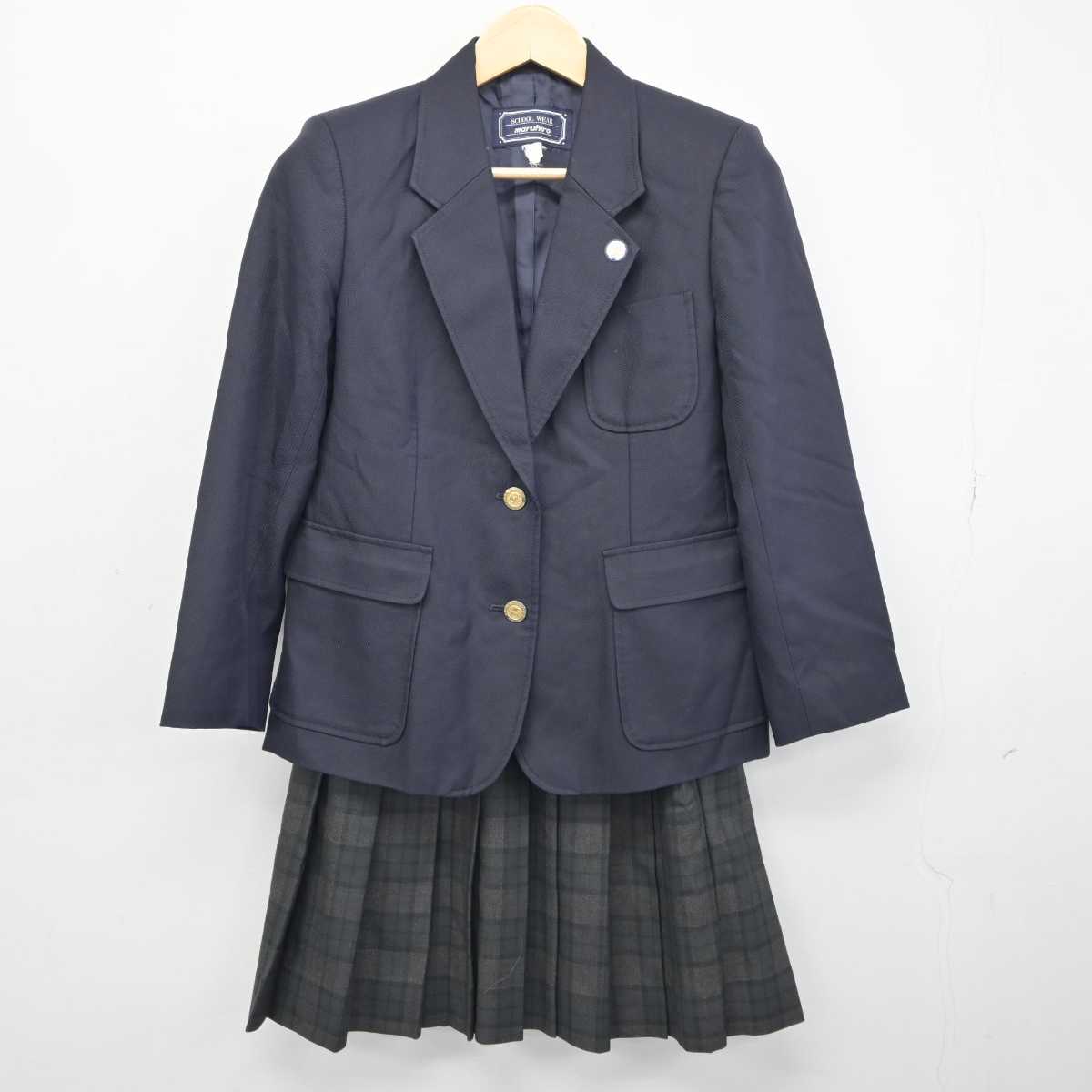 【中古】埼玉県 富士見市立西中学校 女子制服 2点 ブレザー・スカート Sf045338 中古制服通販パレイド