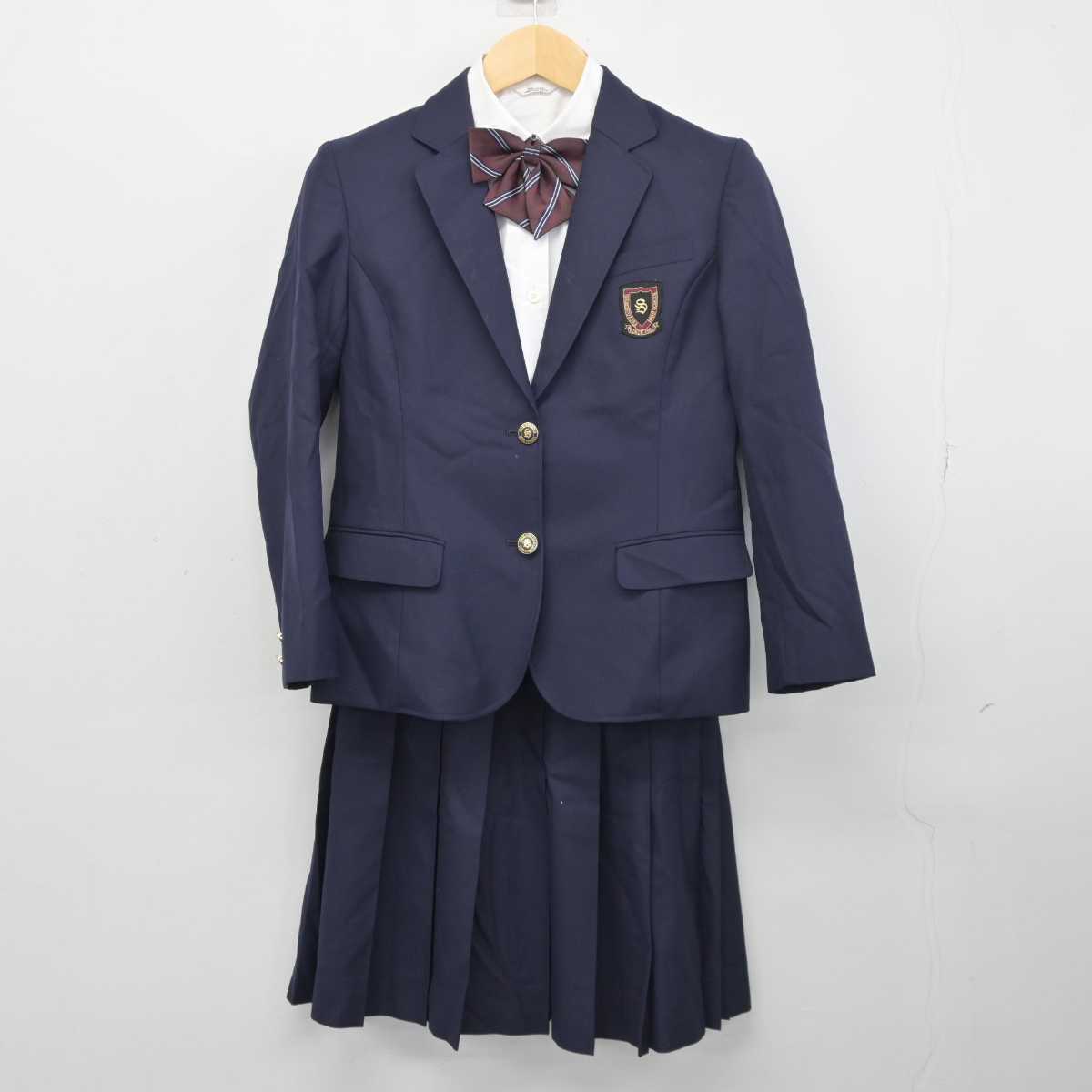 【中古】広島県 清水ヶ丘高等学校 女子制服 4点 ブレザー・シャツ・スカート Sf045539 中古制服通販パレイド