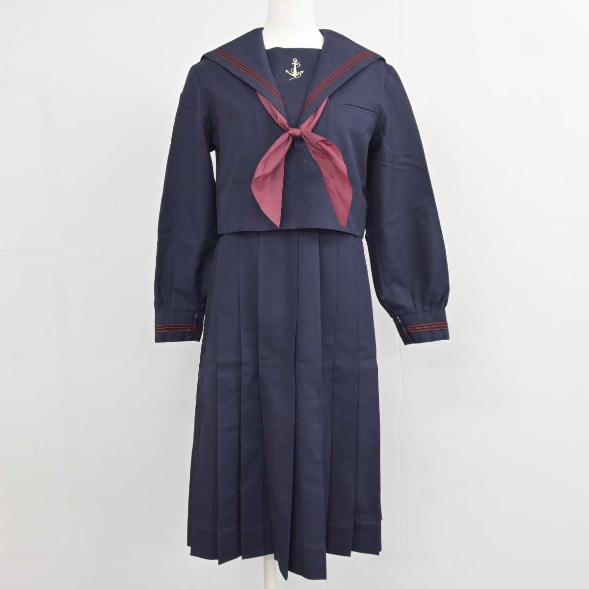 【中古】福岡県 福岡女学院高等学校 女子制服 3点 セーラー服・ジャンパースカート Sf046223 中古制服通販パレイド