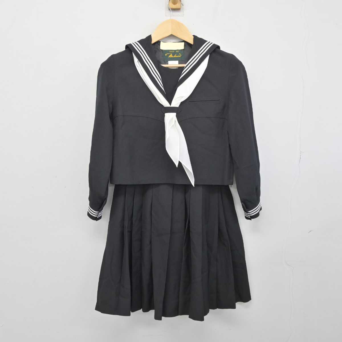 【中古】東京都 富士見中学高等学校 女子制服 3点 セーラー服・スカート Sf046291 中古制服通販パレイド