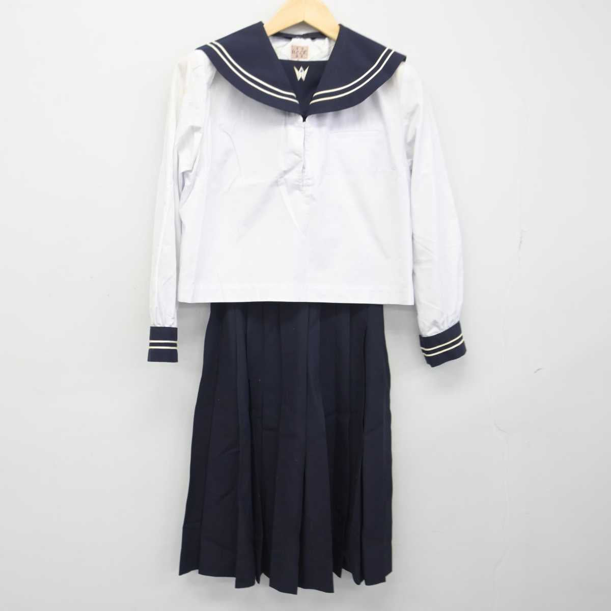 【中古】岩手県 盛岡北高等学校 女子制服 2点 セーラー服・スカート Sf046338 中古制服通販パレイド