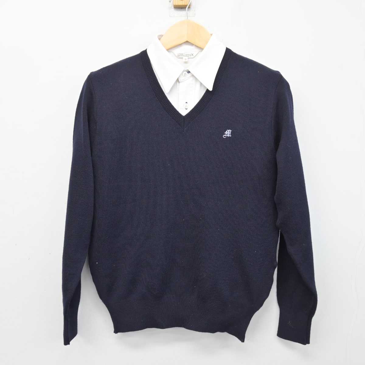 【中古】大阪府 茨田中学校 女子制服 2点 シャツ・ニット Sf046764 中古制服通販パレイド