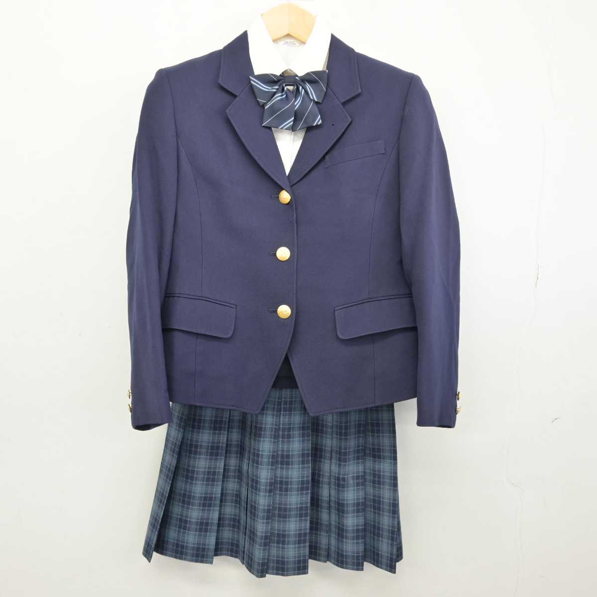 【中古】千葉県 敬愛学園高等学校 女子制服 4点 ブレザー・シャツ・スカート Sf046828 中古制服通販パレイド