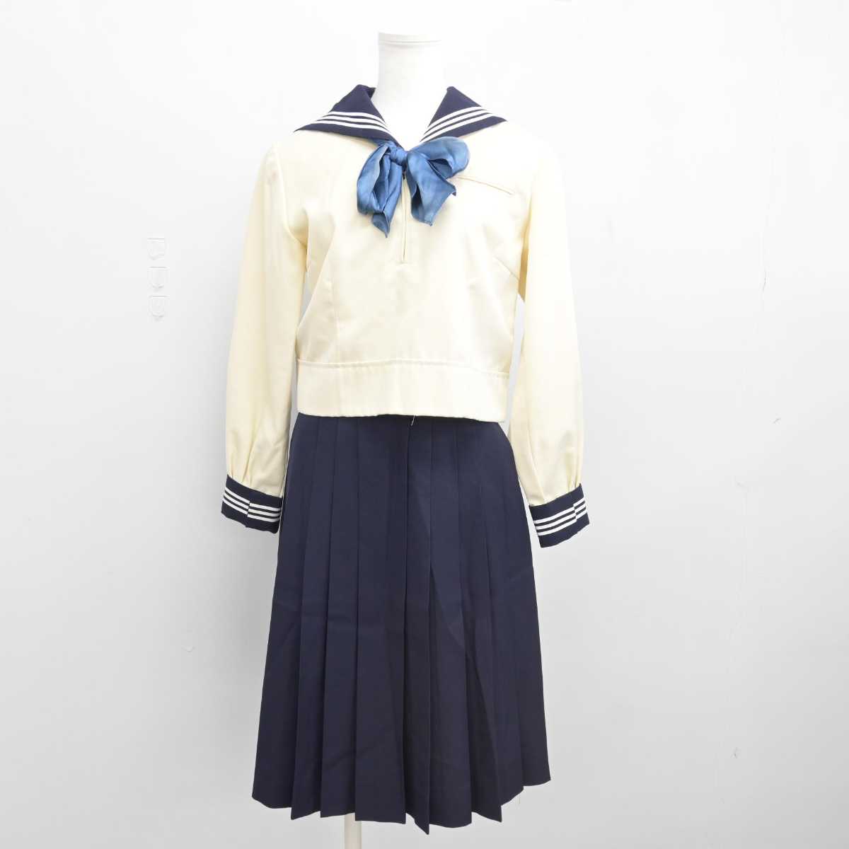 【中古】東京都 東京女学館高等学校 女子制服 3点 セーラー服・スカート Sf047018 中古制服通販パレイド