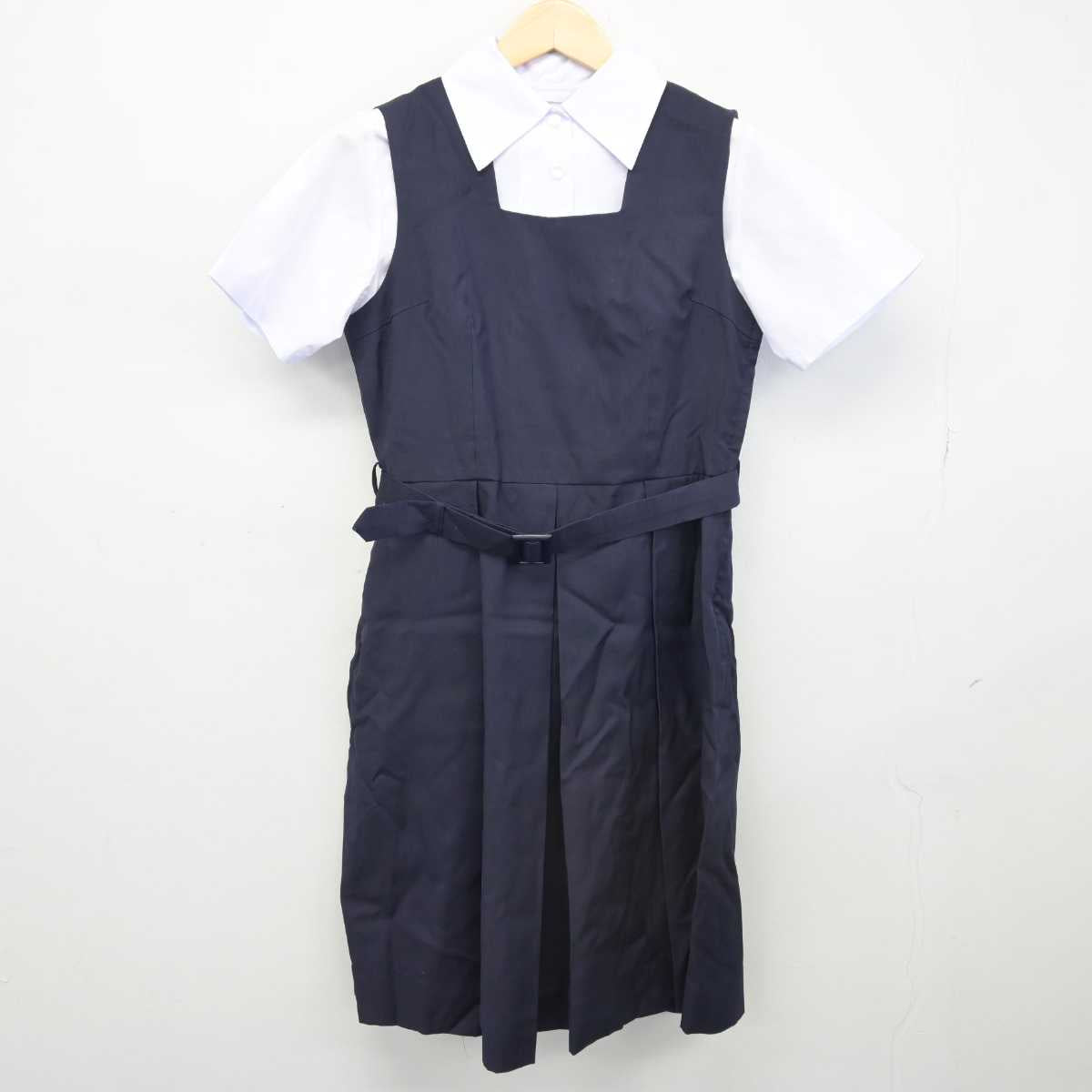 【中古】青森県 青森高等学校 女子制服 2点 シャツ・ジャンパースカート Sf047061 中古制服通販パレイド
