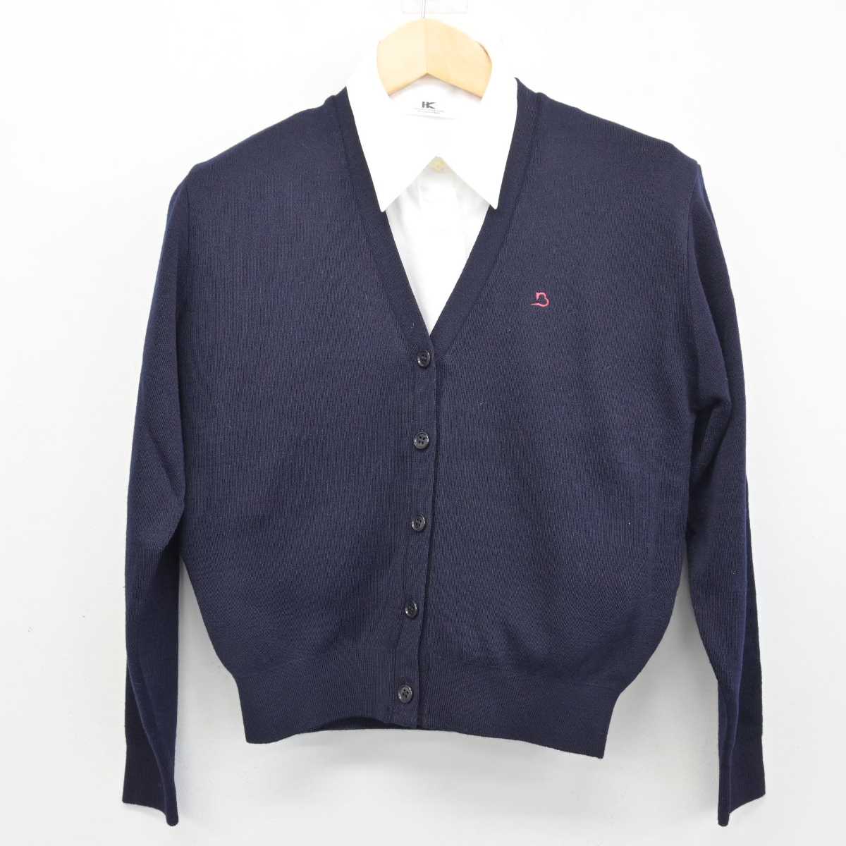 【中古】大阪府 梅花高等学校 女子制服 2点 ニット・シャツ Sf047123 中古制服通販パレイド