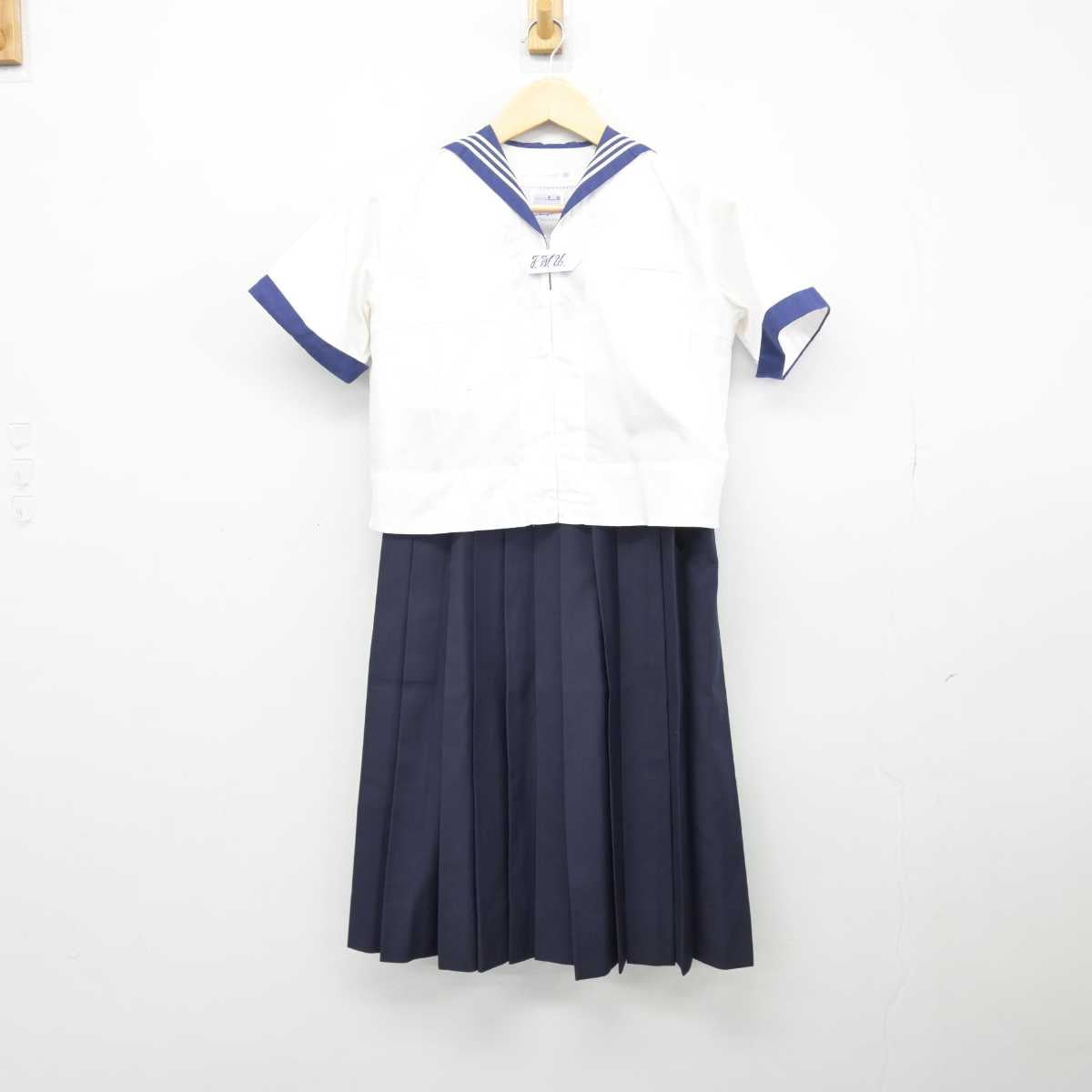 【中古】神奈川県 日本女子大学附属中学校 女子制服 2点 セーラー服・スカート Sf047379 中古制服通販パレイド