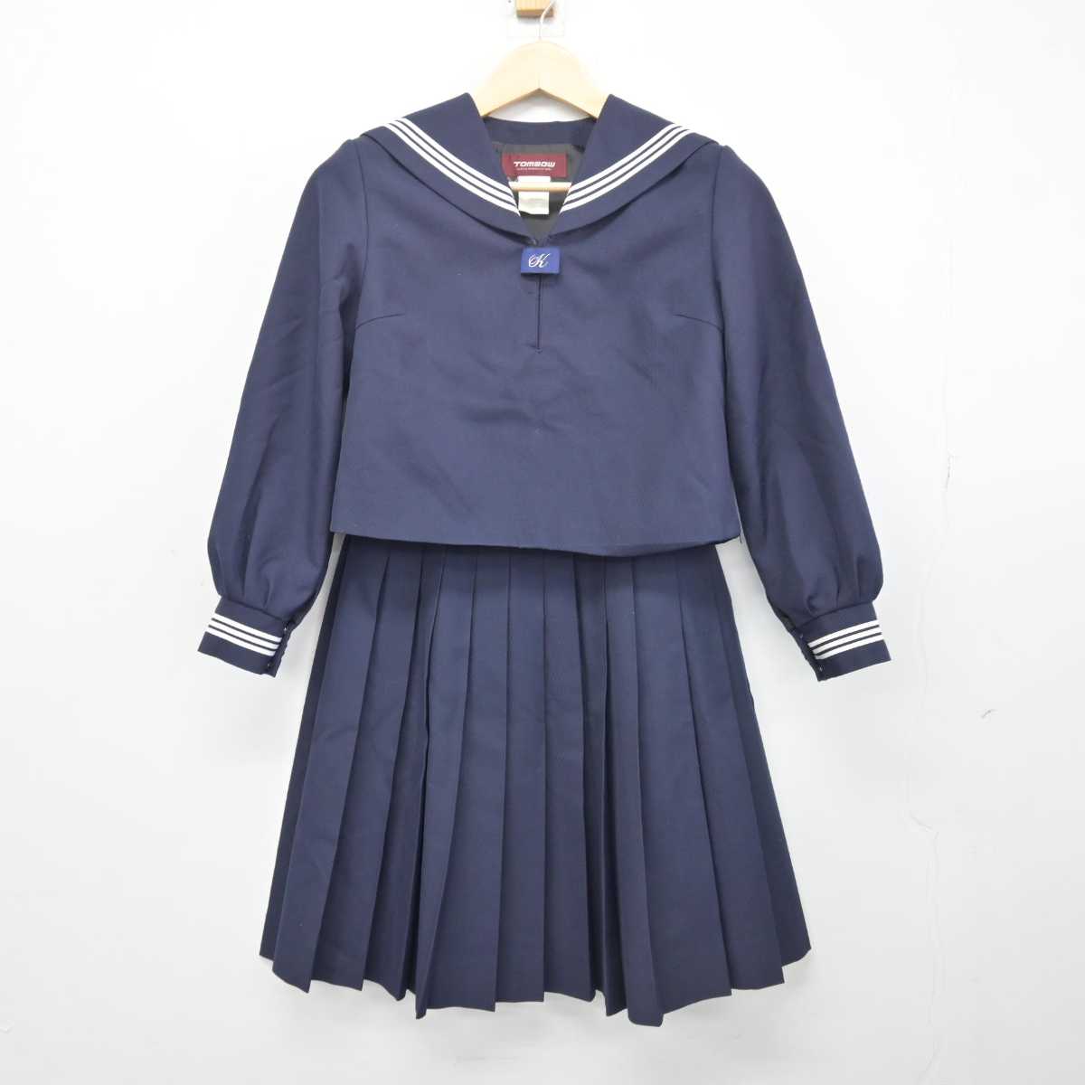 【中古】広島県 尾道北高等学校 女子制服 2点 セーラー服・スカート Sf047597 中古制服通販パレイド