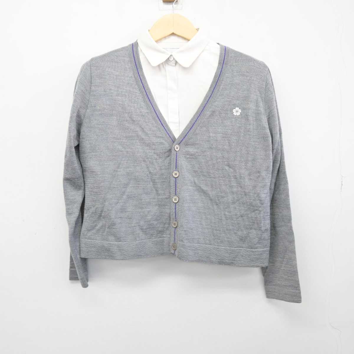 【中古】東京都 跡見学園中学校高等学校 女子制服 3点 ニット・シャツ Sf047857 中古制服通販パレイド