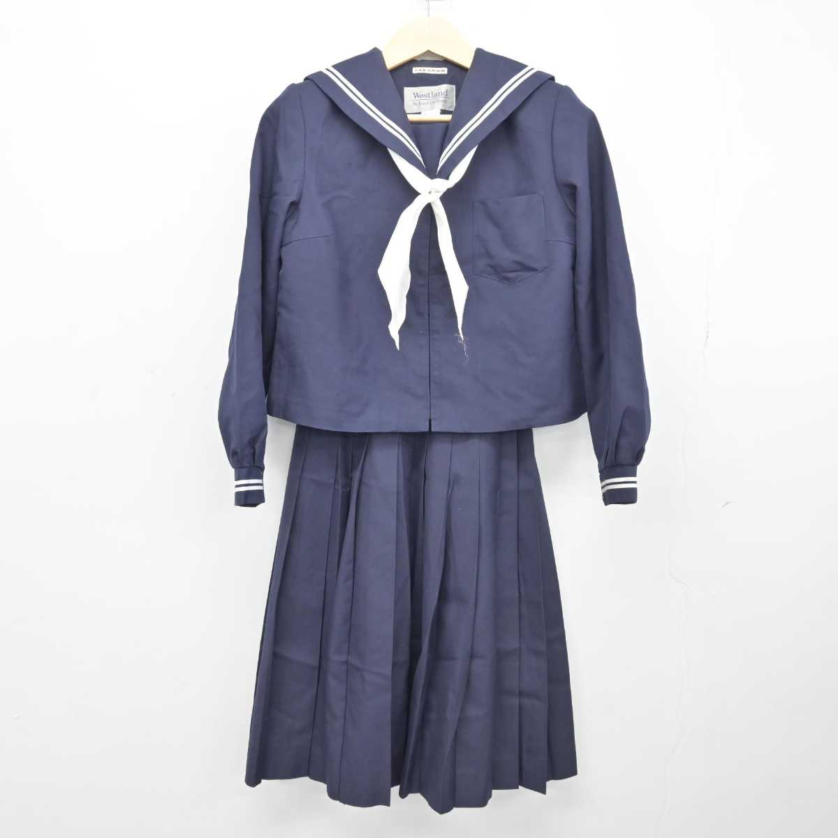 【中古】富山県 伏木中学校 女子制服 3点 セーラー服・スカート Sf047899 中古制服通販パレイド