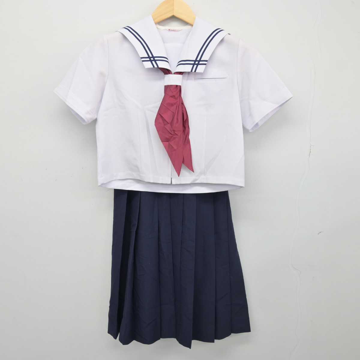 【中古】宮城県 船迫中学校 女子制服 3点 セーラー服・スカート Sf047959 中古制服通販パレイド