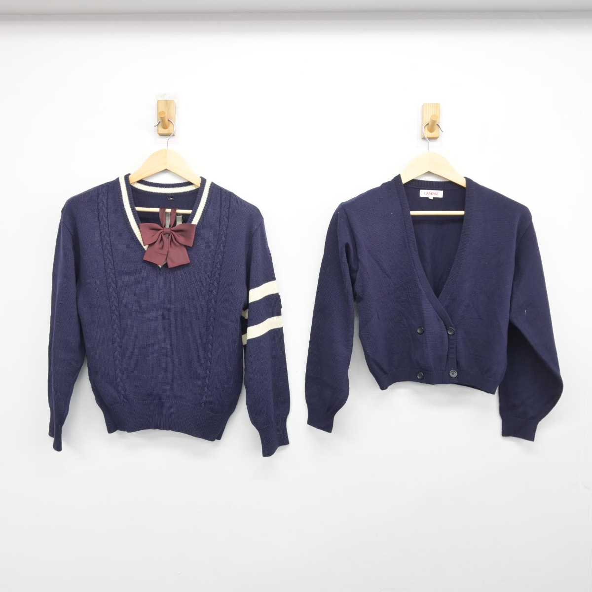 【中古】埼玉県 山村国際高等学校旧制服 女子制服 3点 ニット・ニット Sf048426 中古制服通販パレイド