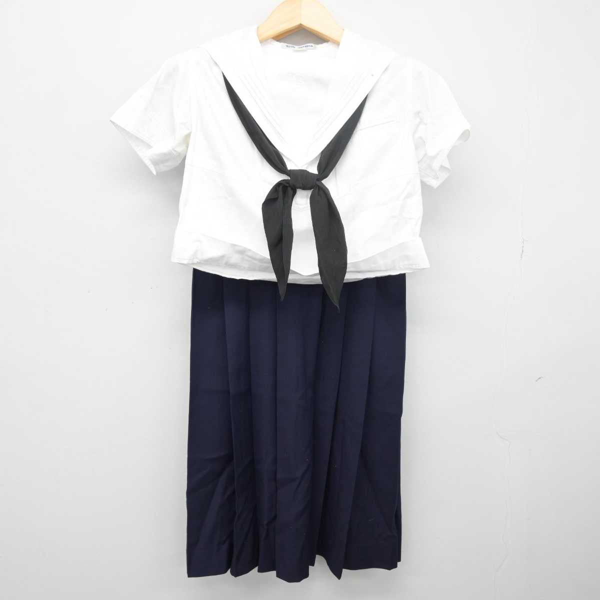 【中古】福岡県 西南女学院中学校 女子制服 4点 セーラー服・スカート Sf048574 中古制服通販パレイド