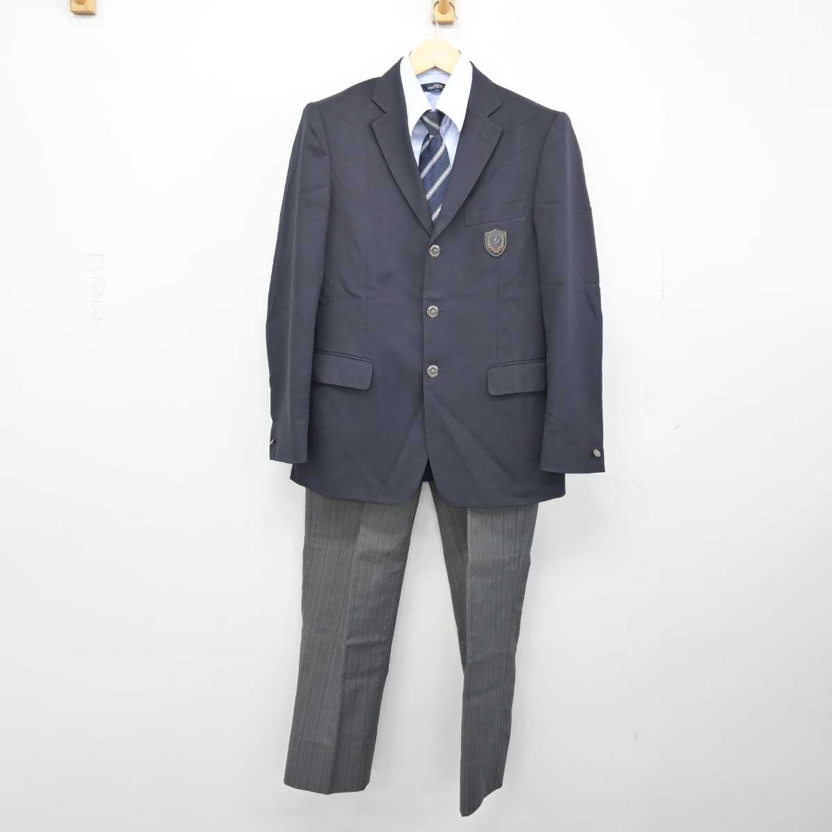 【中古】新潟県 新潟青陵高等学校 男子制服 5点 ブレザー・シャツ・ズボン Sf048774 中古制服通販パレイド