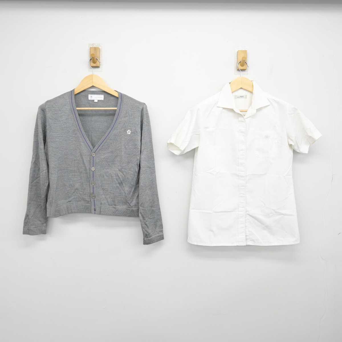 【中古】東京都 跡見学園中学校高等学校 女子制服 2点 ニット・シャツ Sf048976 中古制服通販パレイド