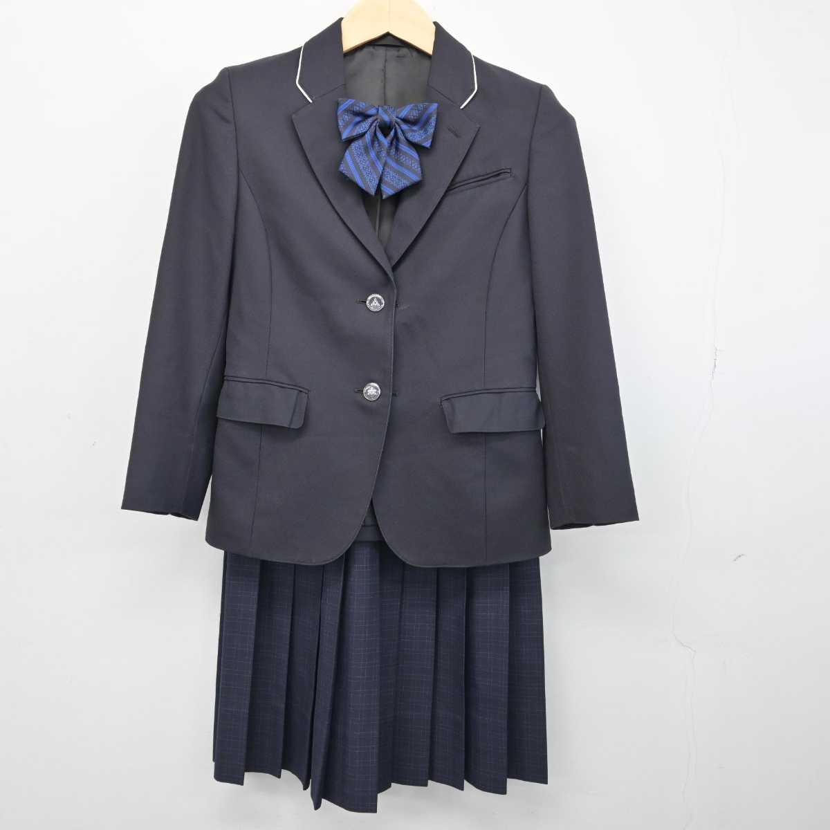 【中古】福岡県 福岡市内中学新標準服 女子制服 4点 ブレザー・スカート・スカート Sf049039 中古制服通販パレイド