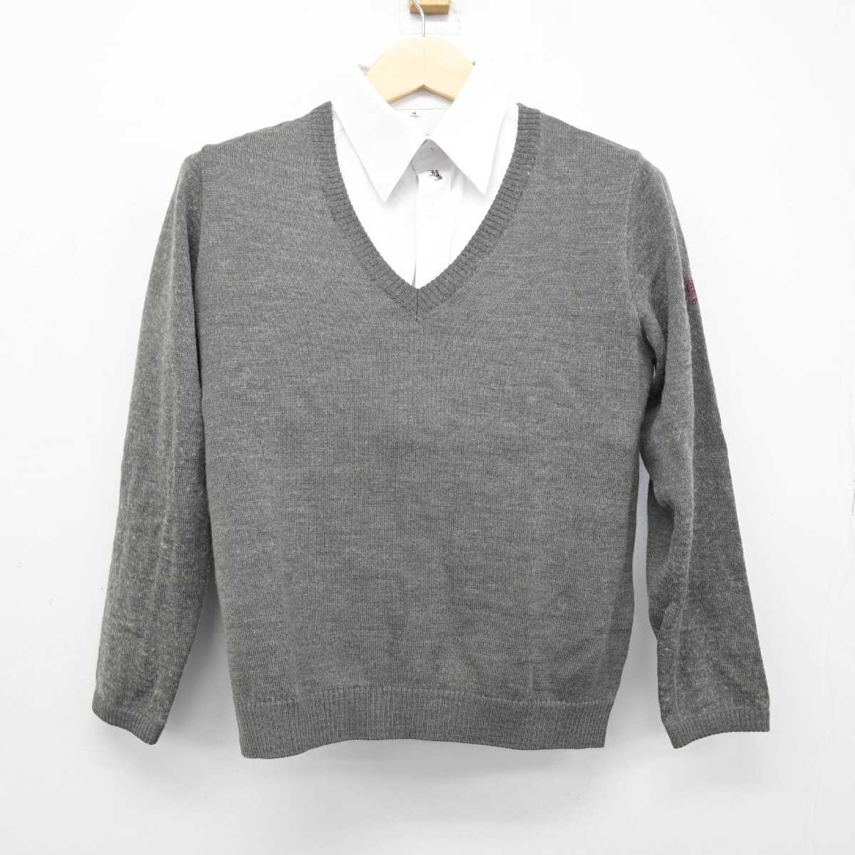 【中古】静岡県 浜松修学舎高等学校 男子制服 2点 ニット・シャツ Sf049687 中古制服通販パレイド