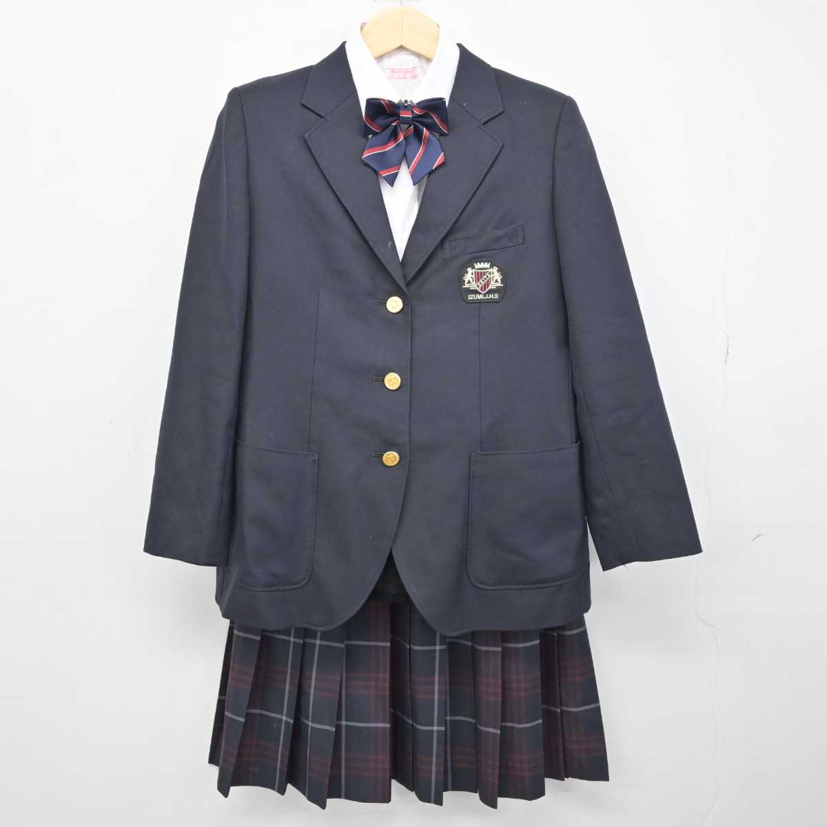 【中古】秋田県 泉中学校 女子制服 4点 ブレザー・シャツ・スカート Sf049767 中古制服通販パレイド