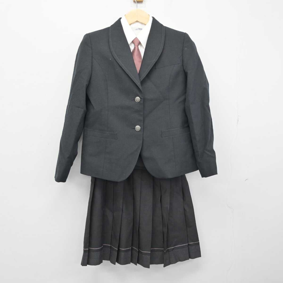 【中古】山形県 酒田南高等学校 女子制服 4点 ブレザー・シャツ・スカート Sf049811 中古制服通販パレイド